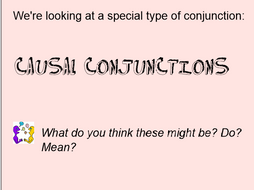 Causal conjunctions for explanation texts | Teaching Resources