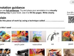 GCSE Art - Annotation Guidance Sheet | Teaching Resources