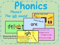 Phonics Phase 3 - The 'igh' sound | Teaching Resources