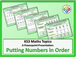 Putting Numbers in Order by Magictrickster | Teaching Resources