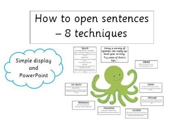 Sentence Openers Display Bundle | Teaching Resources