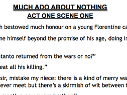 Much Ado About Nothing - Key Quotes | Teaching Resources