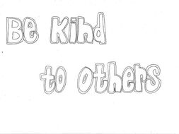 Be Kind to Others: Classroom Rules Colouring Page | Teaching Resources