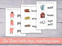 The Three Little Pigs Matching Game | Teaching Resources