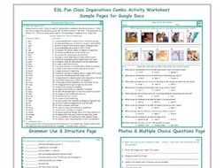 Imperatives Combo Interactive Worksheets for Google Docs | Teaching ...