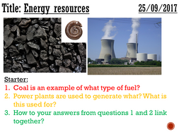 Energy resources - complete lesson (KS3) | Teaching Resources
