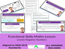 New Functional Skills Maths Full Lesson-Negative Numbers | Teaching ...