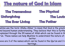 AQA A GCSE Islam Beliefs and Teachings Lesson 3 - Nature of God ...