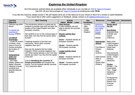 Exploring the United Kingdom - KS1/KS2 - Planning Overview | Teaching ...