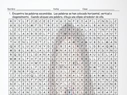 Contractions Al and Del Spanish Word Search Worksheet | Teaching Resources