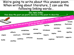 Unseen Poem GCSE practice (AQA) | Teaching Resources