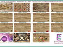 Verb Hacer Spanish Crazy Squares Interactive PowerPoint Game | Teaching ...