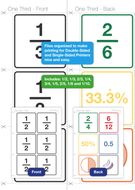 Fraction, Decimals and Percentages | Flash Cards | Teaching Resources