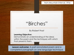Robert Frost - Birches | Teaching Resources