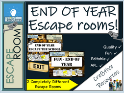 End of Year Escape Rooms | Teaching Resources