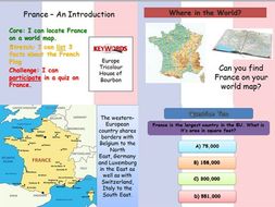 France Quiz an introduction to the country | Teaching Resources