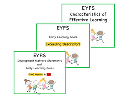 ALL EYFS cards: Age Statements, ELGS, Exceeding Descriptors and CoEL ...