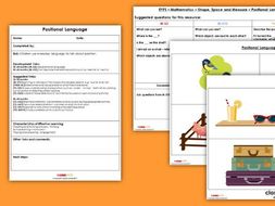 FREE EYFS Positional Language - Shape, Space and Measure Planning ...