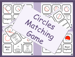 Circles Matching Game - GCSE | Teaching Resources
