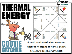 Thermal [Heat] Energy Cootie Catcher | Teaching Resources