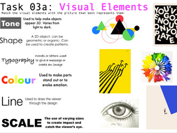 Art/Graphic Design Worksheets X3 - Visual Elements SELF-DIRECTED ...