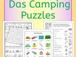 German Camping Vocab Puzzles | Teaching Resources