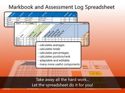 Markbook and Assessment Log Spreadsheet | Teaching Resources