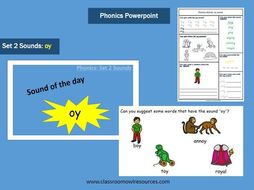 Phonics Powerpoint & Worksheet - oy sound | Teaching Resources