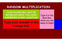 MULTIPLICATION SPEED TEST | Teaching Resources