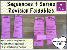 Sequences & Series Revision Foldable | Teaching Resources