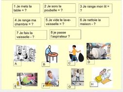 Household chores in French | Teaching Resources