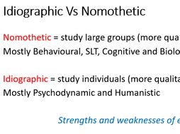 AQA A Level Psychology Approaches: Comparison of Approaches | Teaching ...