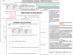 Gibbs Free energy calculations | Teaching Resources