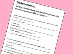GCSE Macbeth Writing Frame by podmc002 - Teaching Resources - Tes