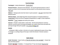 Rossetti Poetry Detailed Language Analysis | Teaching Resources