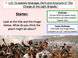 AQA Power & Conflict Poetry - Charge of the Light brigade - Alfred ...