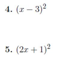 Expanding expressions: perfect squares worksheet (with solutions ...