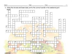 Food Items Interactive Crossword Puzzle for Google Apps | Teaching ...