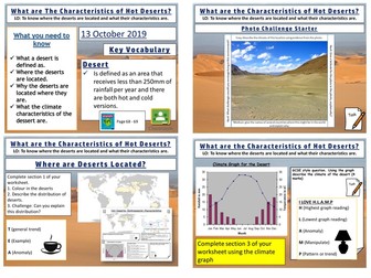 Hot Deserts: AQA Geography All Lessons Bundle | Teaching Resources