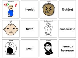 Feelings/Emotions: French Vocabulary Card Sort | Teaching Resources