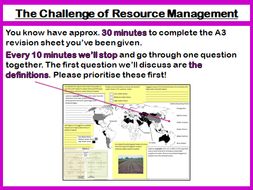 Challenge of Resource Management AQA 9-1 Revision Lesson Geography ...