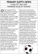 Features of a NewsPaper Report Lesson | Teaching Resources