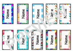 Patterned Peg Labels | Teaching Resources
