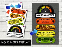 Noise Meter Display, Noise-O-Meter, Noise Monitor, Classroom Noise ...