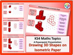 Drawing 3D Shapes on Isometric Paper KS4 | Teaching Resources