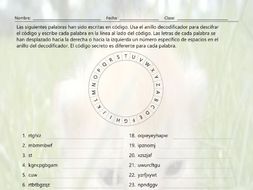 Possessive Adjectives Decoder Ring Spanish Worksheet | Teaching Resources