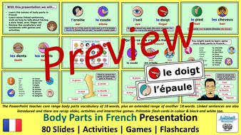 French Body Parts Les Parties du Corps | Teaching Resources