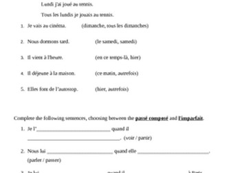 Passé composé vs Imparfait French Bundle | Teaching Resources