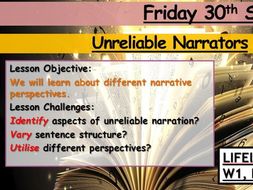 Fiction Writing - Unreliable Narrators | Teaching Resources