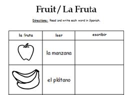 Spanish Fruit - La Fruta | Teaching Resources